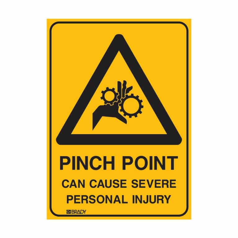 Jabac | Warning Sign - Pinch Point can cause severe personal injury