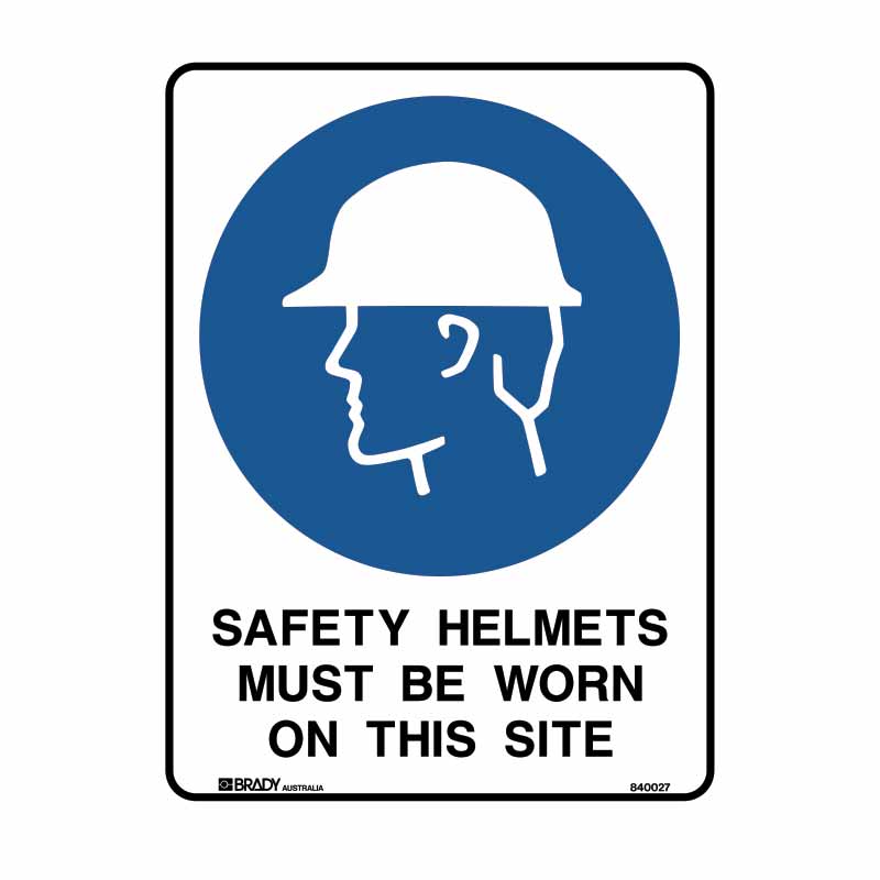 Mandatory sign - Safety Helmets Must Be Worn on this site