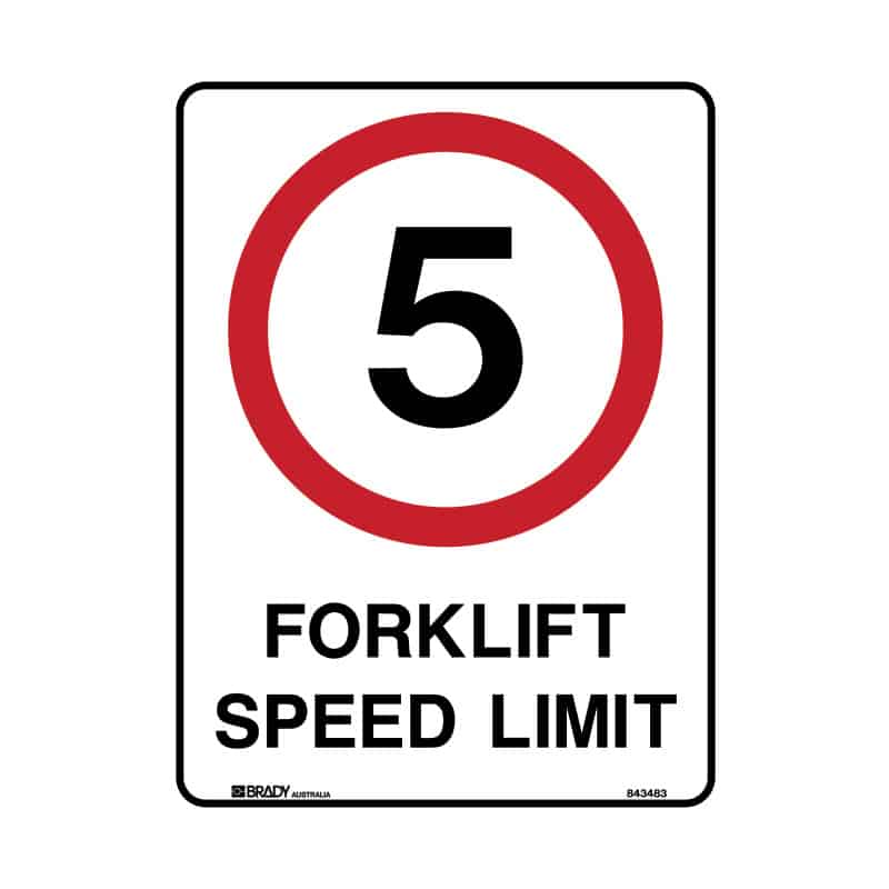 Warehouse Sign - 5 Forklift Speed Limit – Jabac